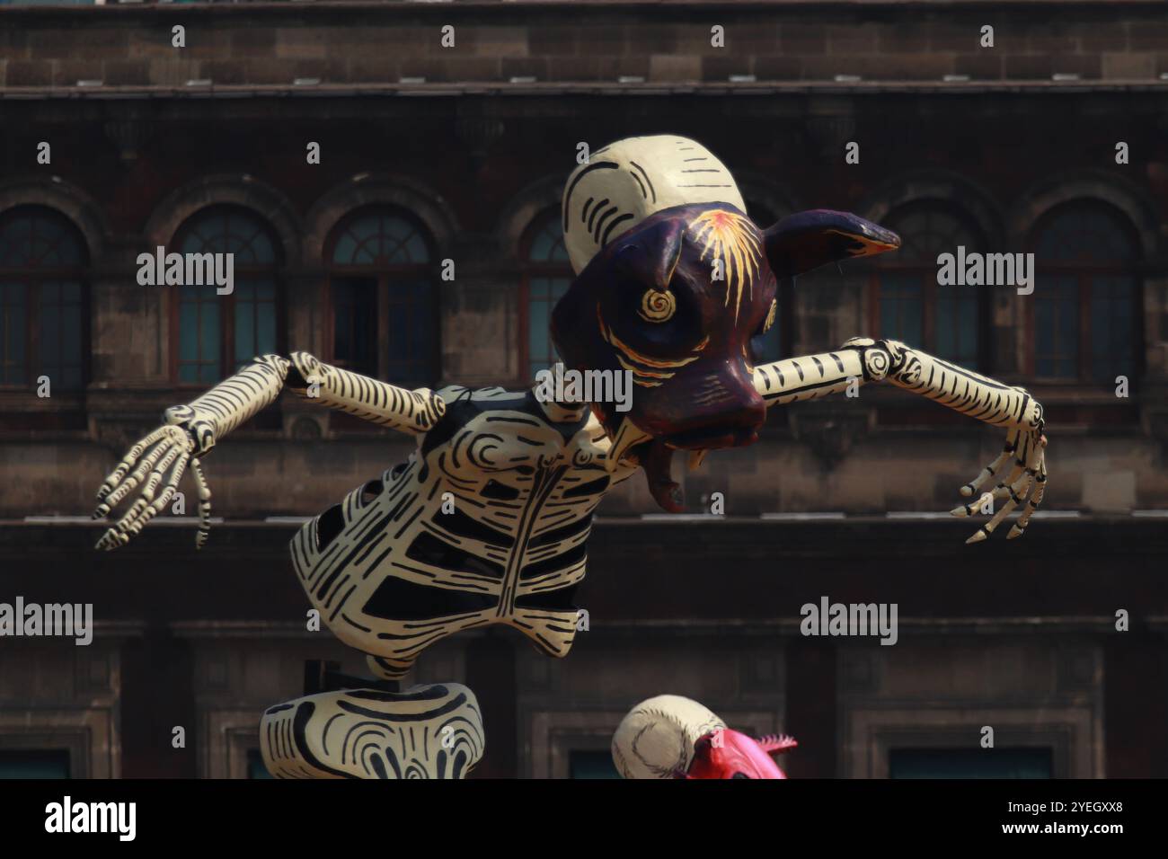 Mexico City, Mexico. 30th Oct, 2024. Cardboard Monumental figures that ...