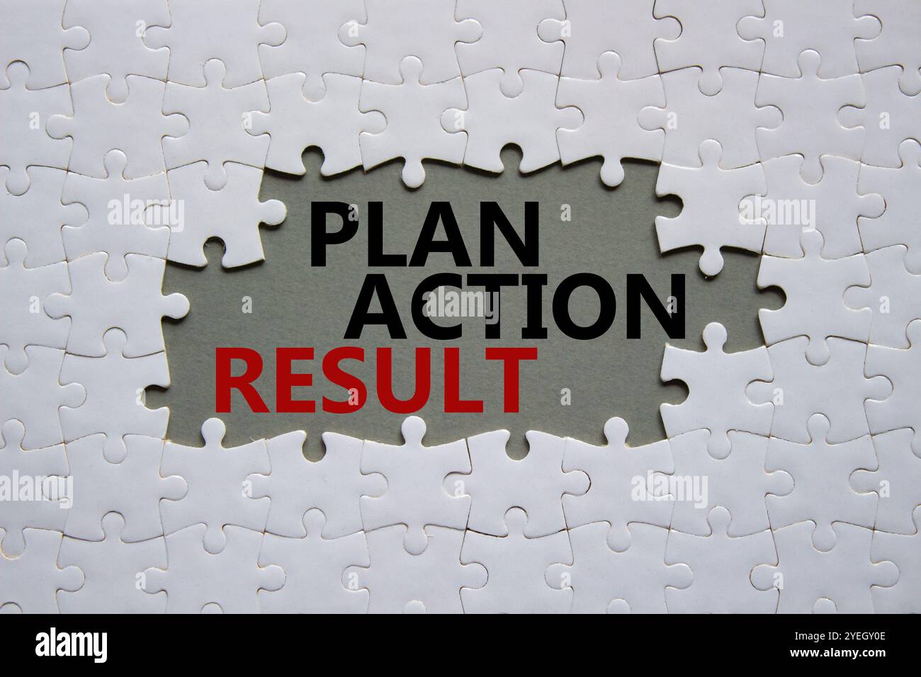 Plan Action Result symbol. Concept words Plan Action Result on white ...