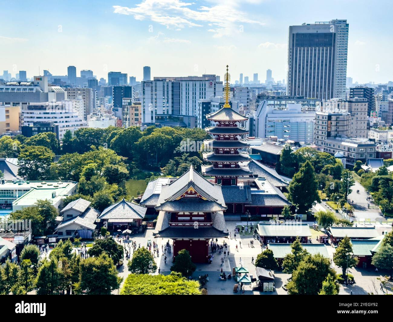 Senso-ji temple by day in Asakusa, Taito City, Tokyo, Japan Stock Photo ...