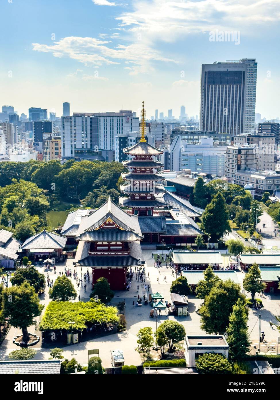 Senso-ji temple by day in Asakusa, Taito City, Tokyo, Japan Stock Photo ...