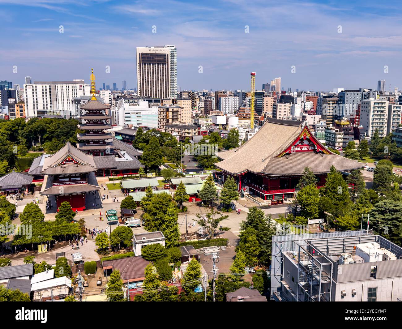 Senso-ji temple by day in Asakusa, Taito City, Tokyo, Japan Stock Photo ...