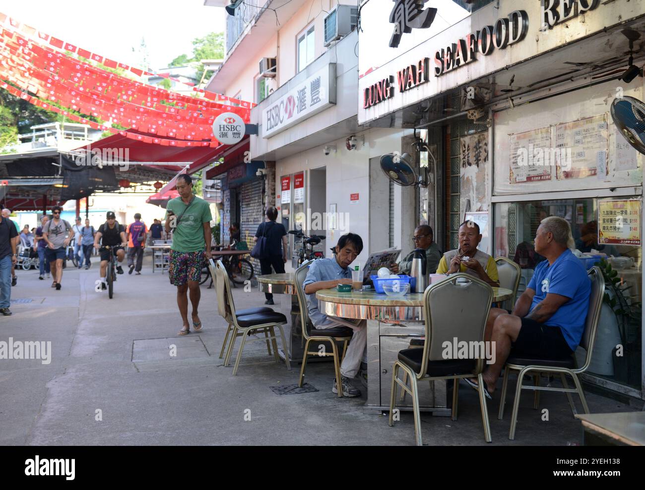 Lung Wah seafood restaurant on Main street in Yung Shue Wan, Lamma ...