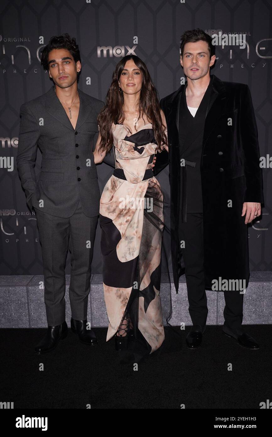 Josh Heuston, Sarah-Sofie Boussnina, Chris Mason at arrivals for DUNE ...