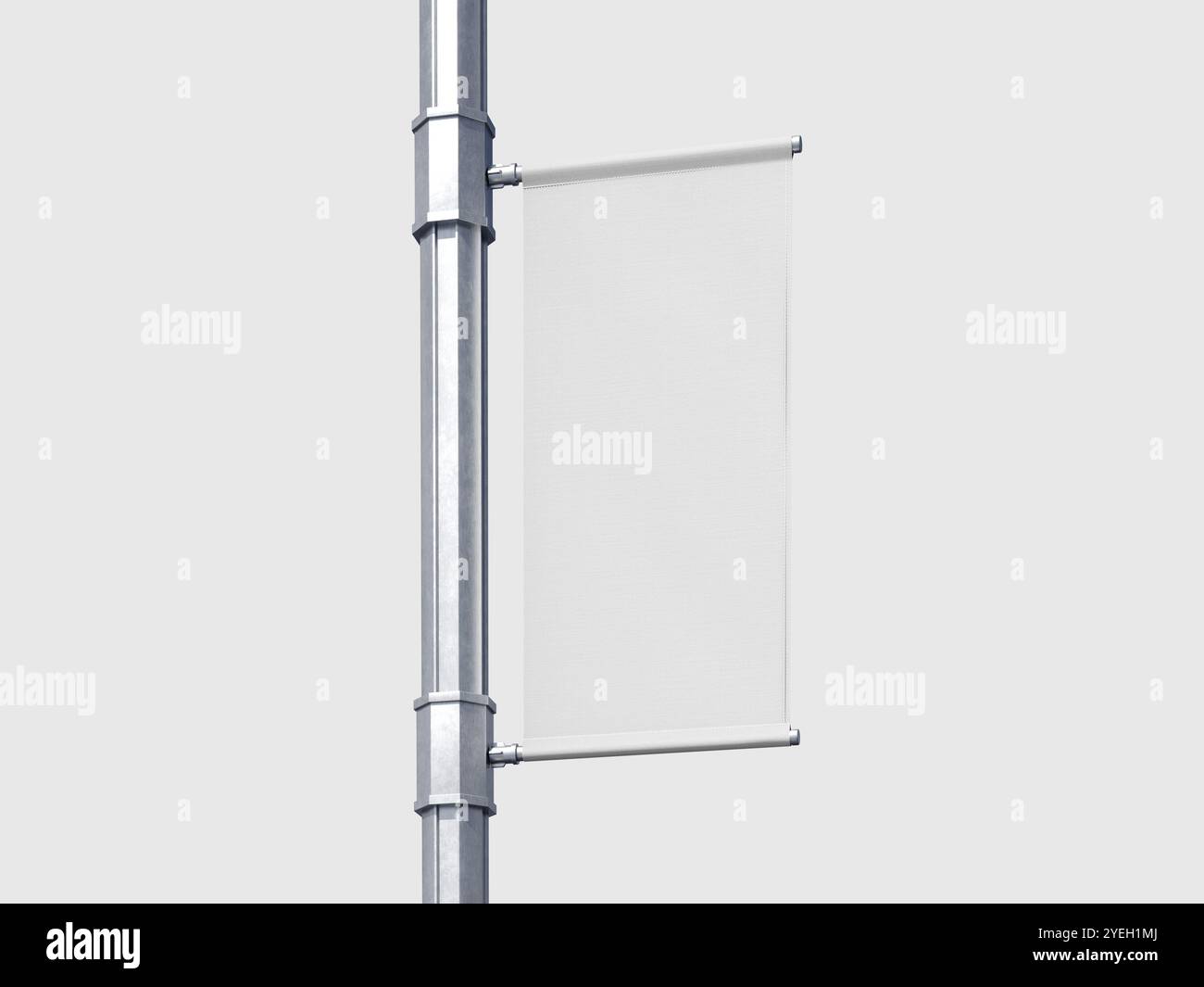 3D Rendered Blank Flag Pole Banner Mockup Isolated Stock Photo - Alamy