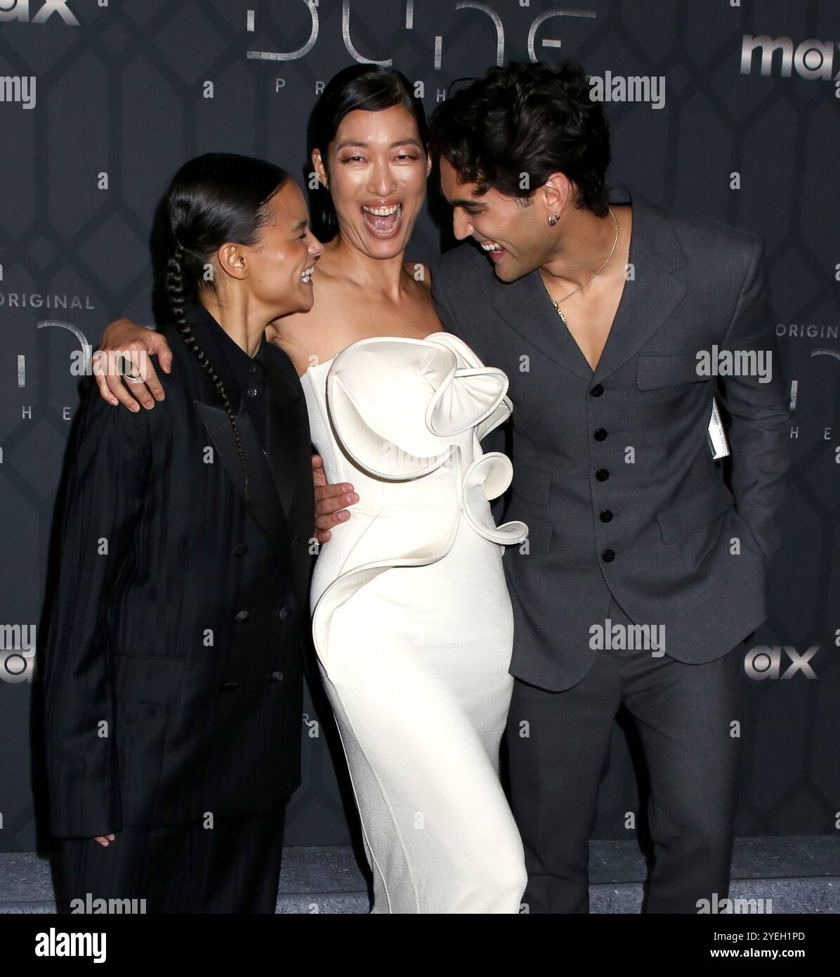 New York City, USA. 30th Oct, 2024. Chloe Lea, Jihae and Josh Heuston ...