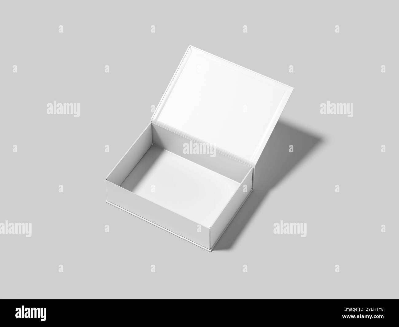 Realistic box mockup open closed package Black and White Stock Photos ...