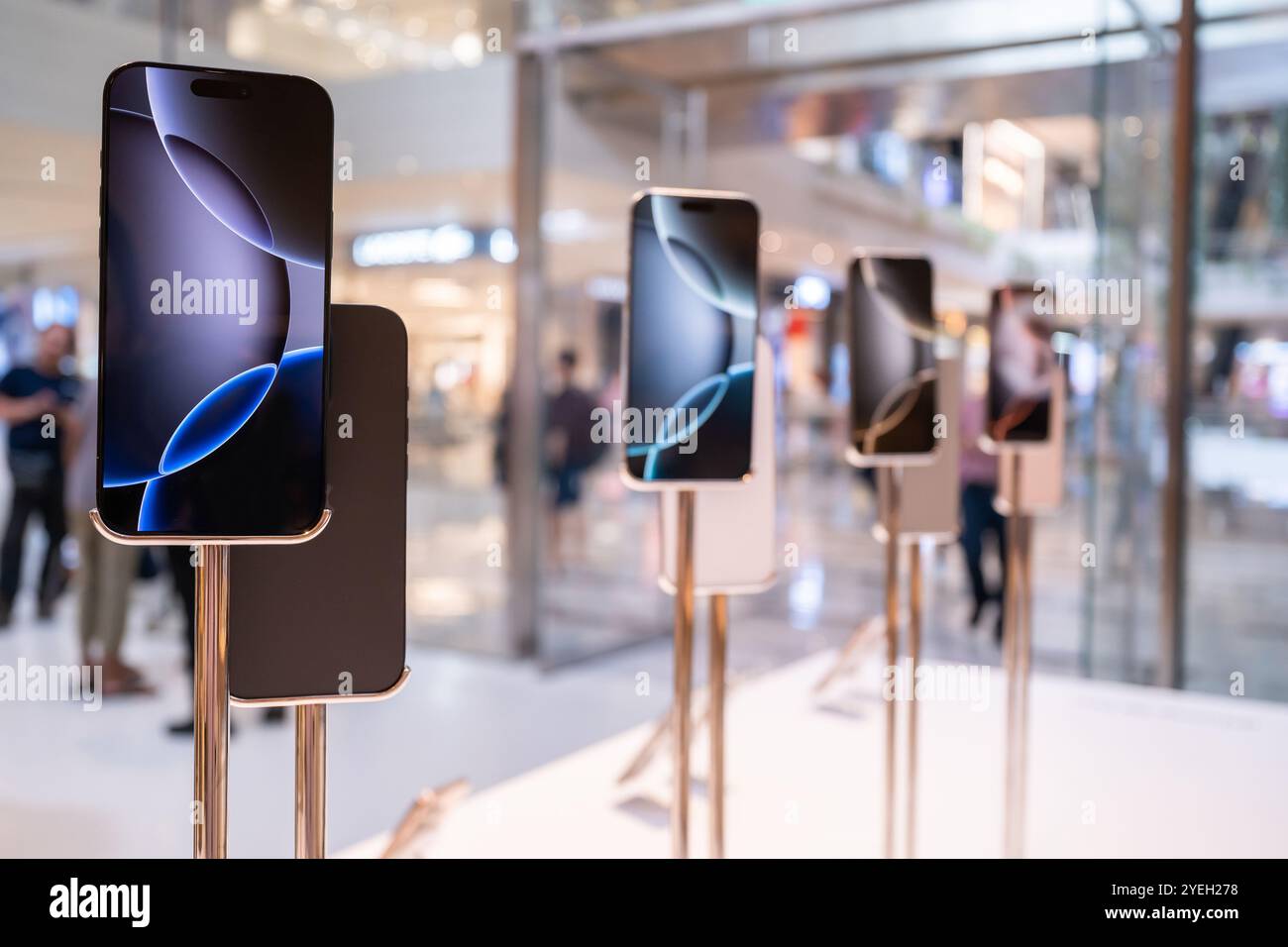 Kuala Lumpur, Malaysia - October 30, 2024 : Demo unit of the Iphone 16 ...