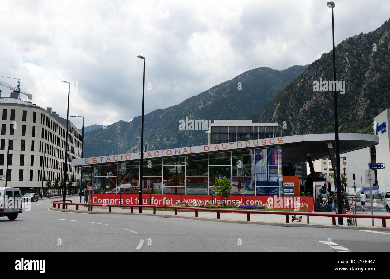 The national bus station in Andorra la Vella, Andorra Stock Photo - Alamy