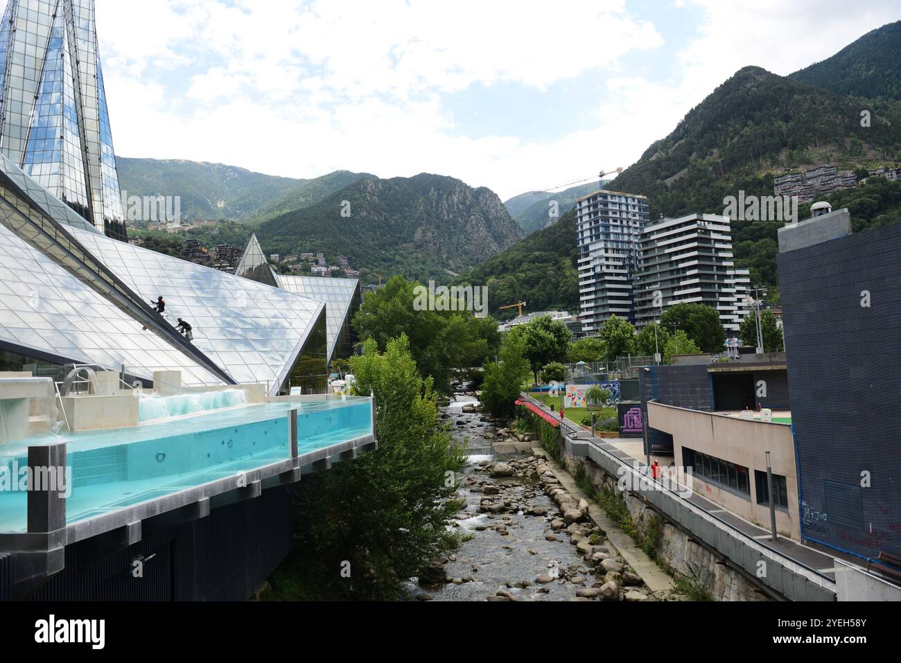 The Caldea Spa in Andorra la Vella, Andorra Stock Photo - Alamy