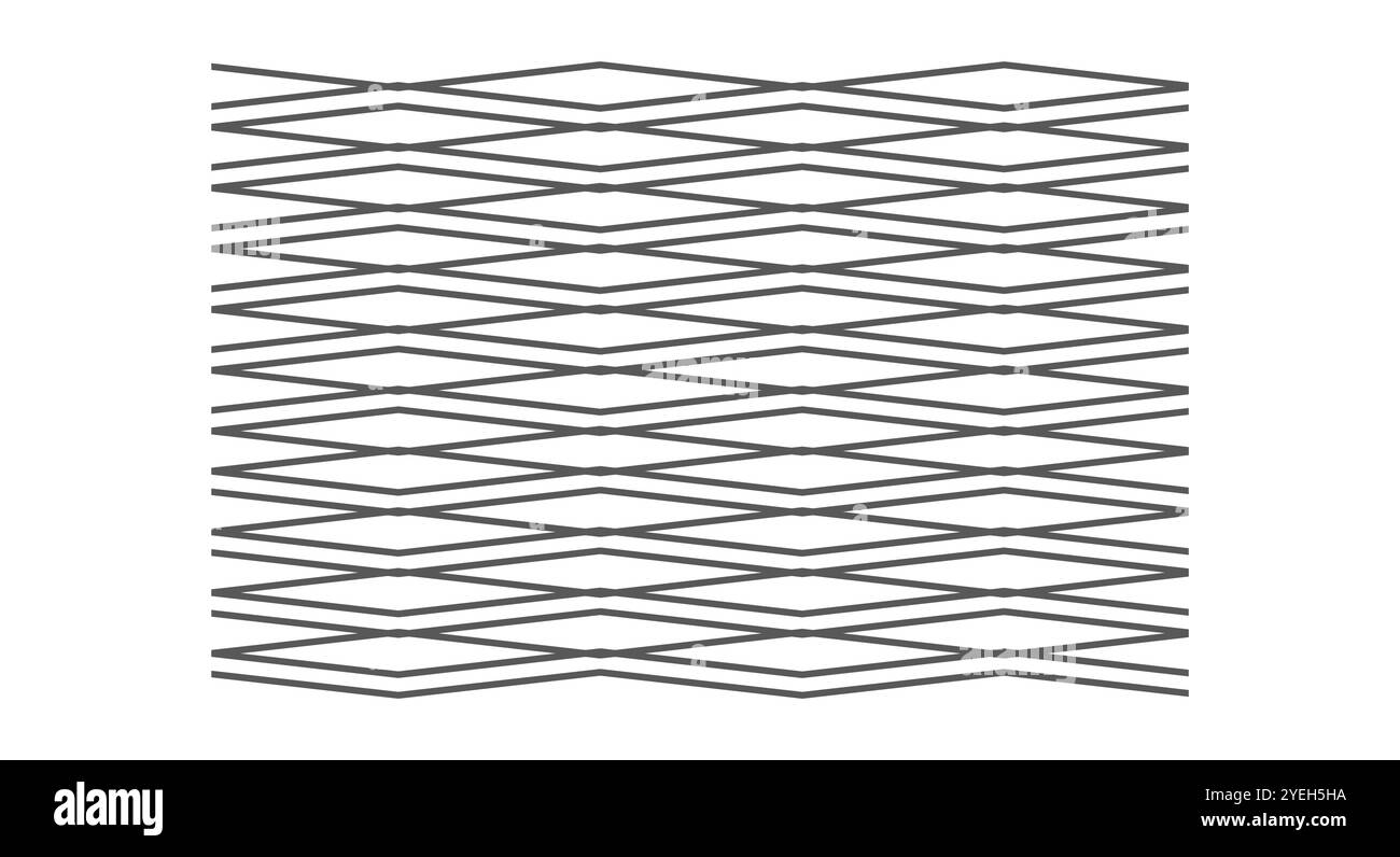 Horizontal wavy zigzag lines. Black geometric gray pattern. Flat vector ...