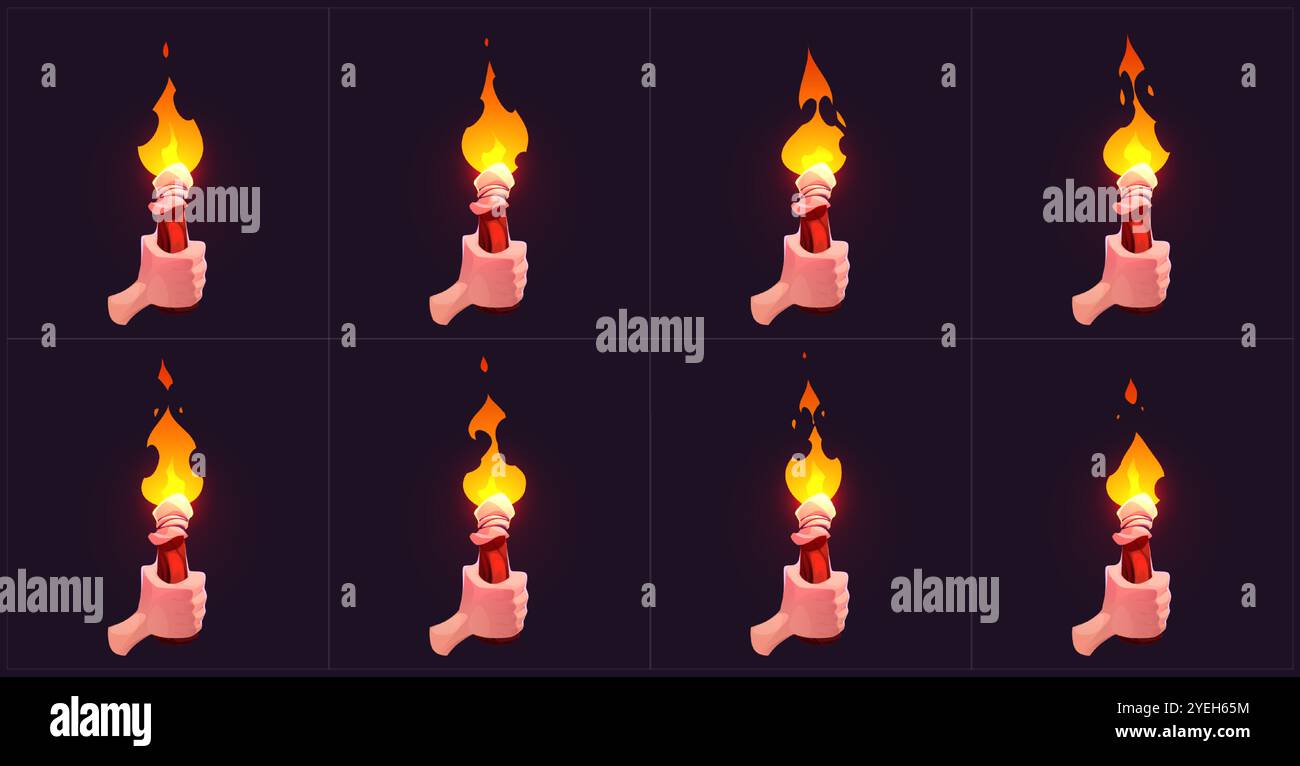 Torch fire animation frames hi-res stock photography and images - Alamy