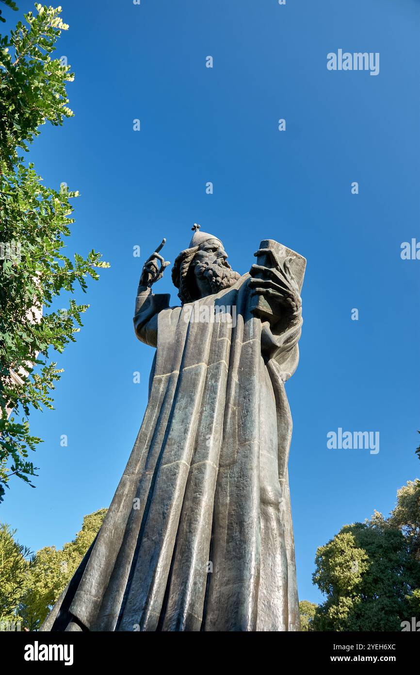 The statue of Gregory of Nin stands proudly in Split, Croatia, honoring ...