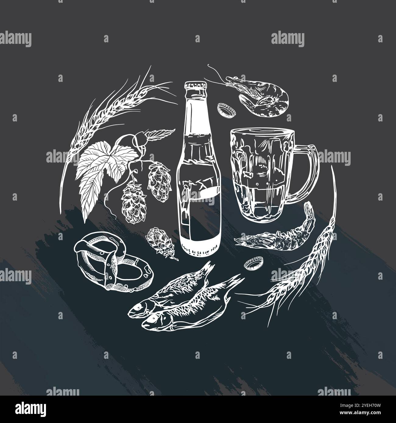 No alcohol beverage chalk Stock Vector Images - Alamy