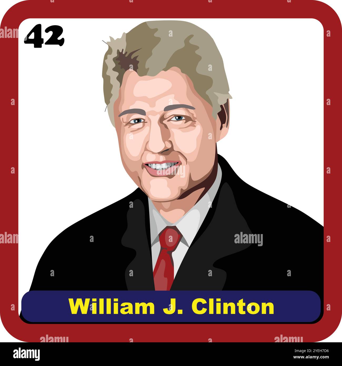 Bill clinton clipart Stock Vector Images - Alamy