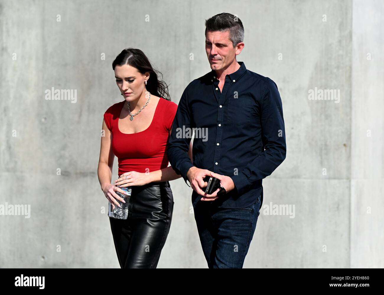 Brisbane, Australia. 31st Oct, 2024. Lee Lovell, (right) husband of ...