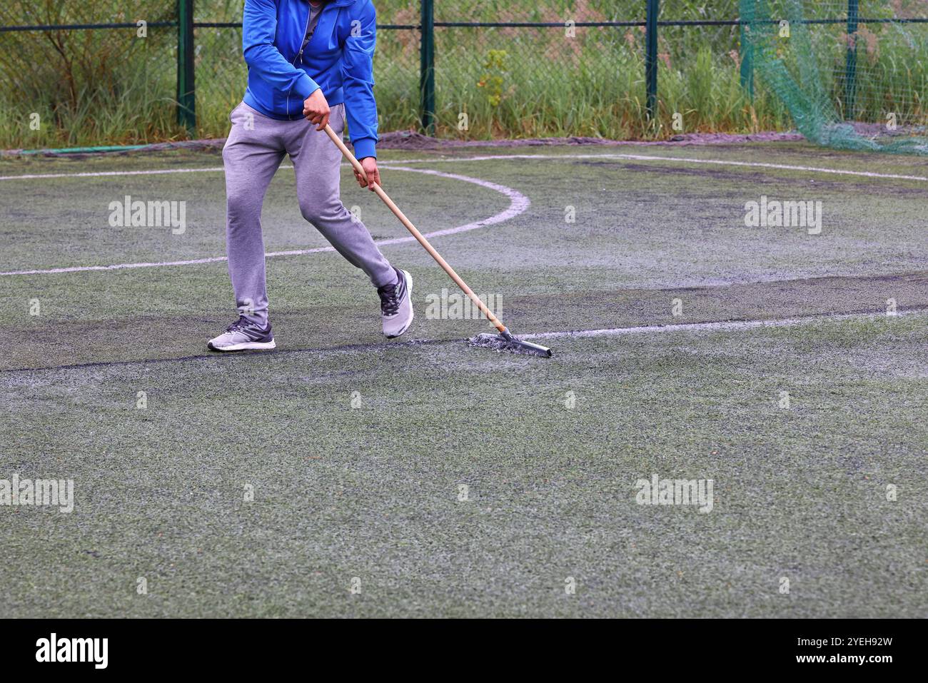 Football field maintenance hi-res stock photography and images - Alamy