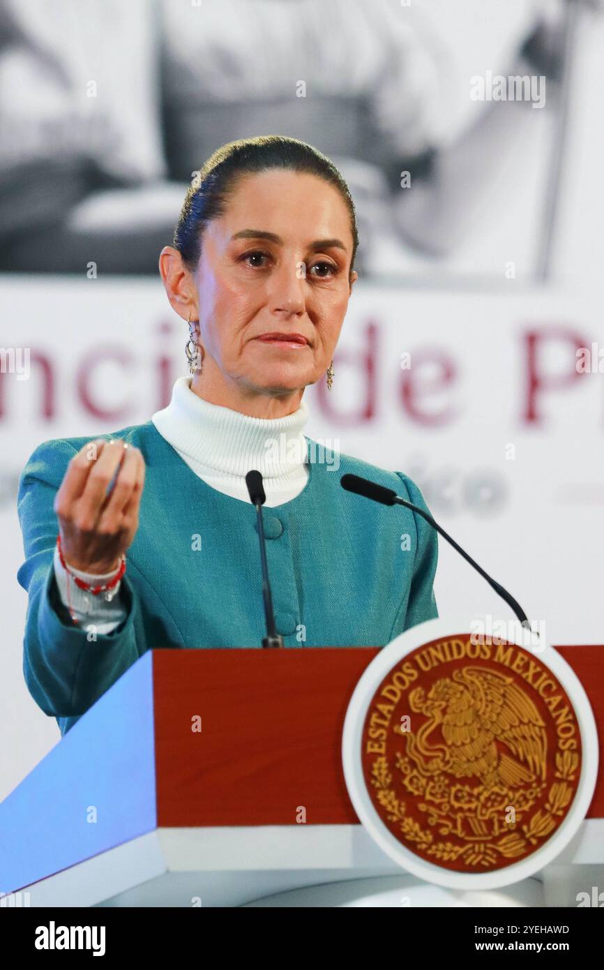 Mexicos President Claudia Sheinbaum Briefing Conference Mexicos ...