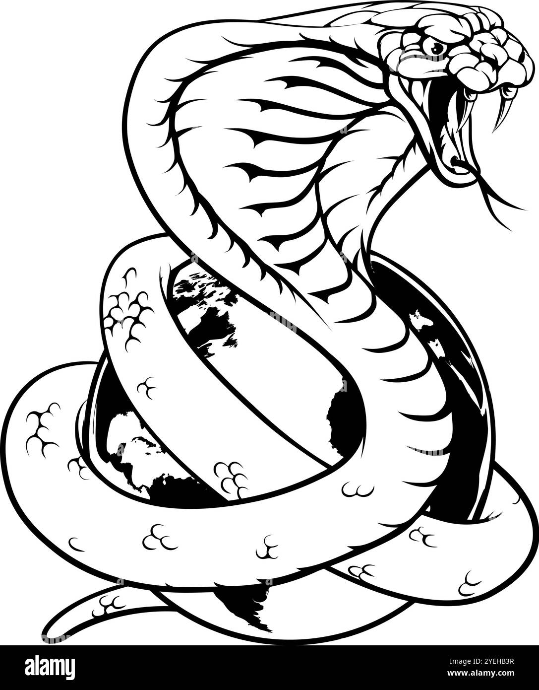 Cobra Snake World Earth Globe Concept Stock Vector Image & Art - Alamy