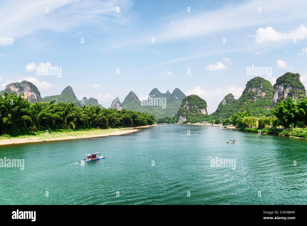 Amazing view of the Li River with azure water, China Stock Photo - Alamy