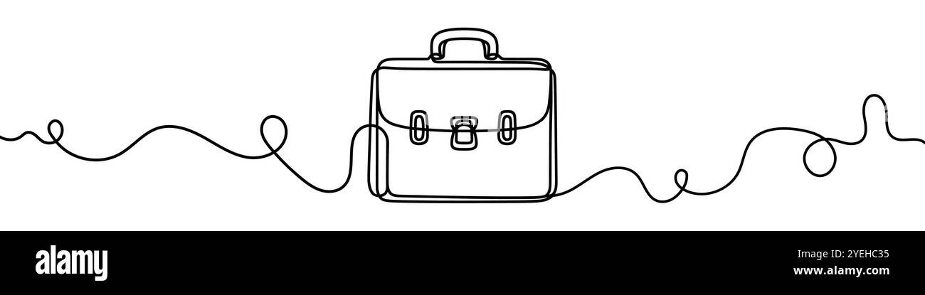Simple line art depicting a briefcase, symbolizing professionalism ...