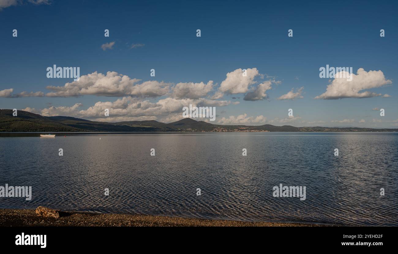 Lake Bracciano, originally called Lake Sabatino, is a lake that fills a ...