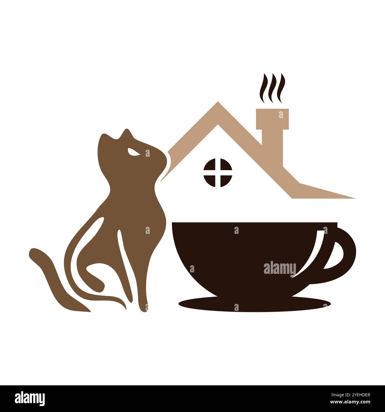 Retro coffee brand identity Cut Out Stock Images & Pictures - Alamy