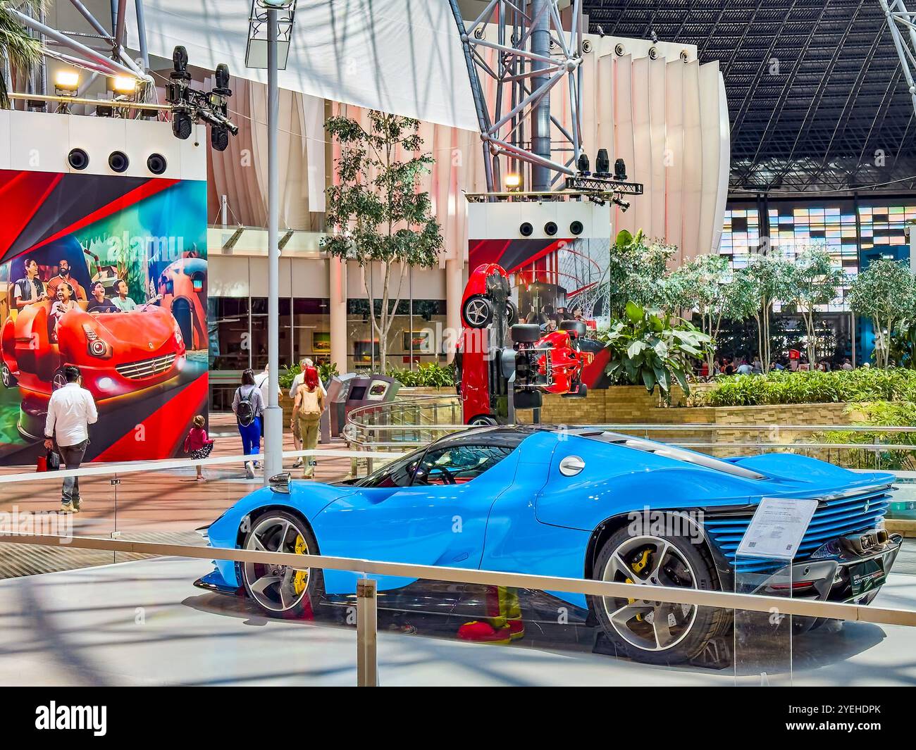 Abu Dhabi, UAE. May 5, 2024: Ferrari and Warner Bros. Studios Amusement ...