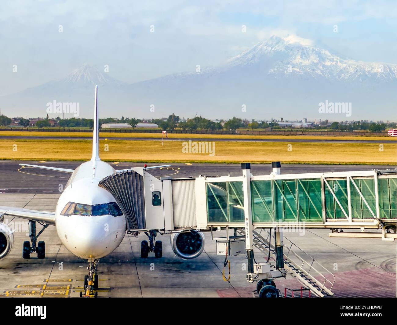 Yerevan, Zvartnots airport, and Mount Ararat. Armenia Stock Photo - Alamy