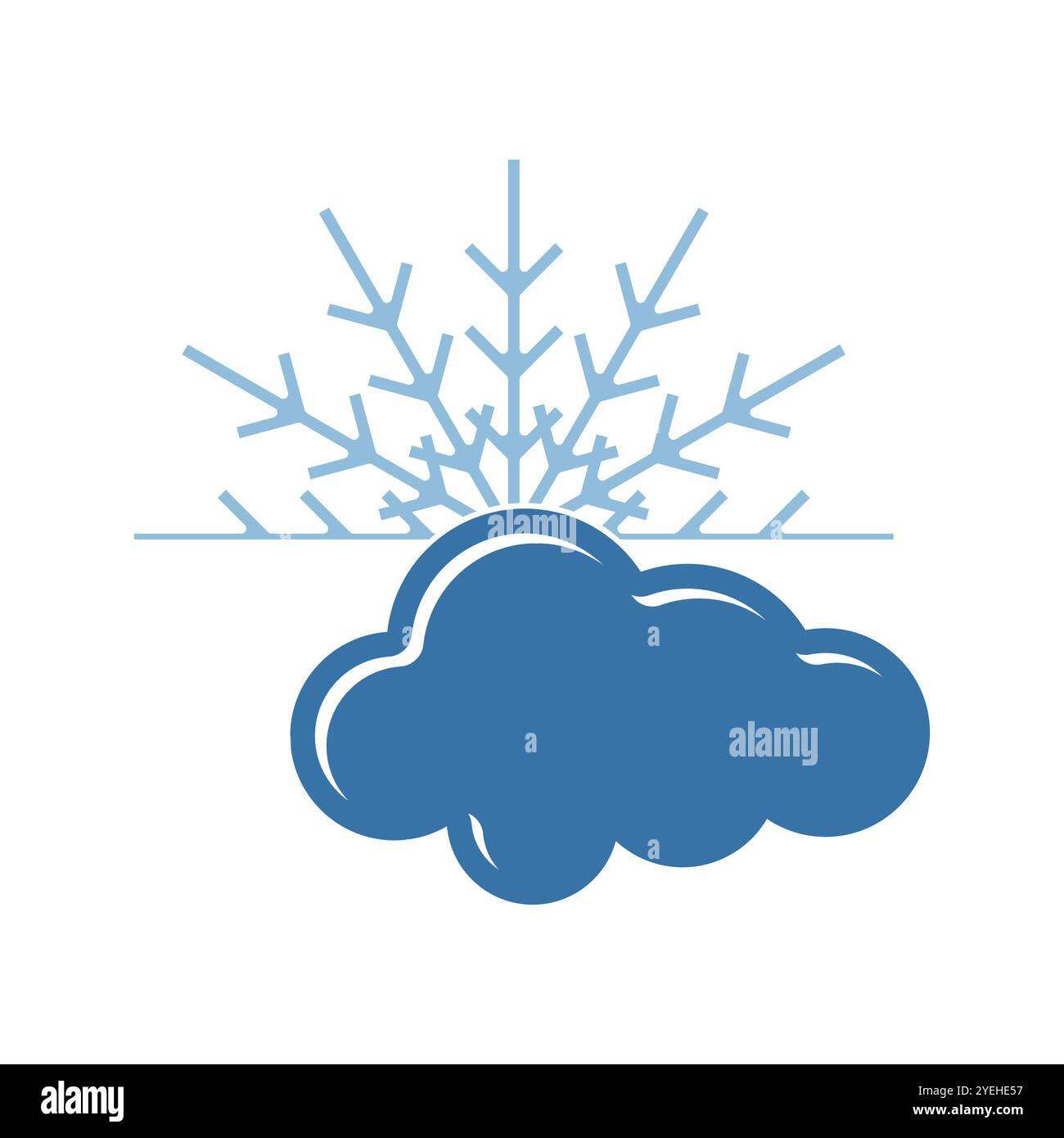 snowflake cloud icon logo design template Stock Vector Image & Art - Alamy
