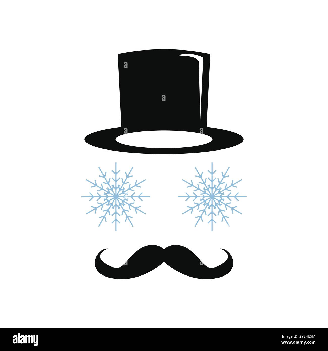 snowflake water man mustache icon logo design template Stock Vector ...