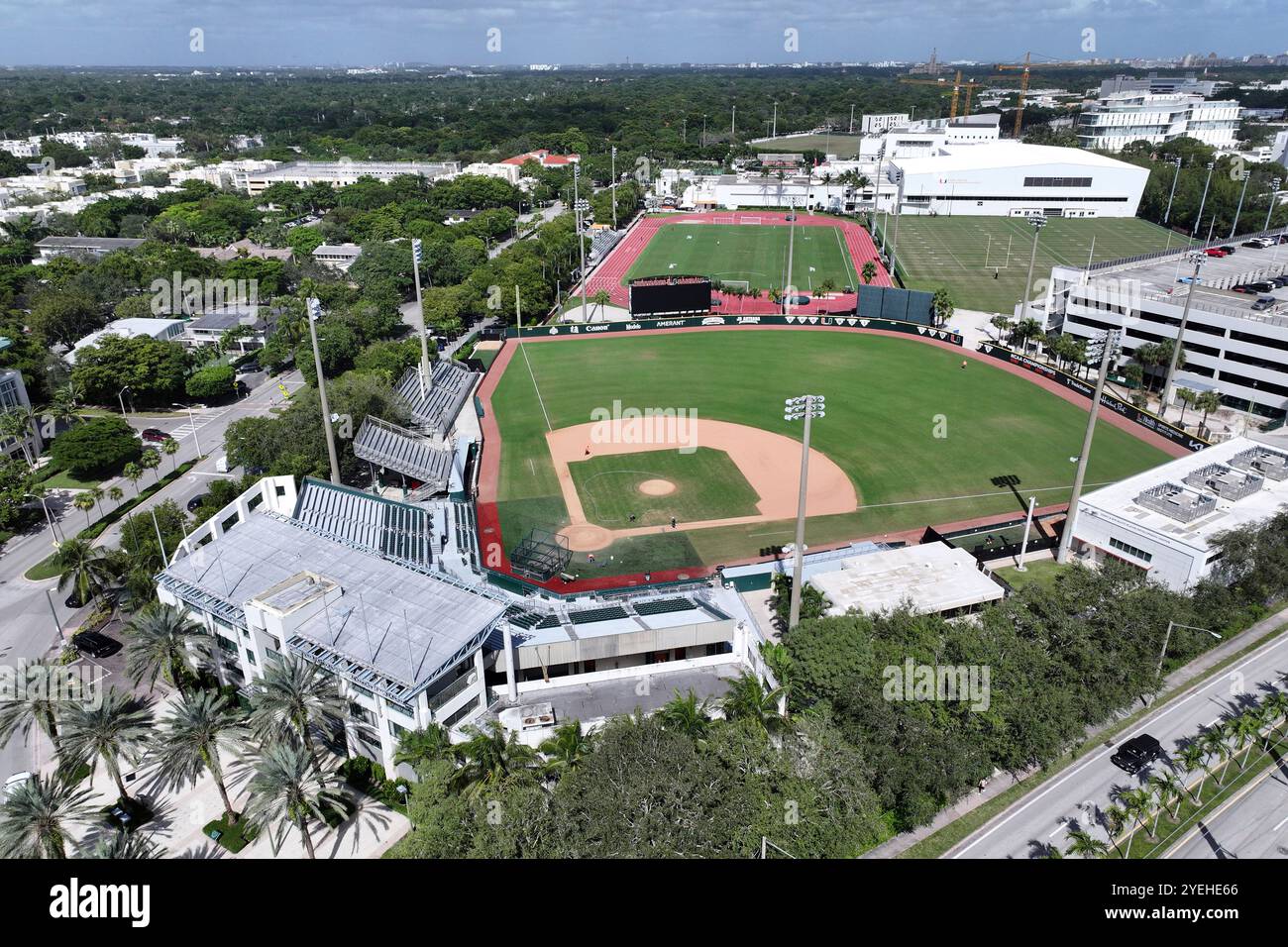 A general overall aerial view of Alex Rodriguez Park at Mark Light ...