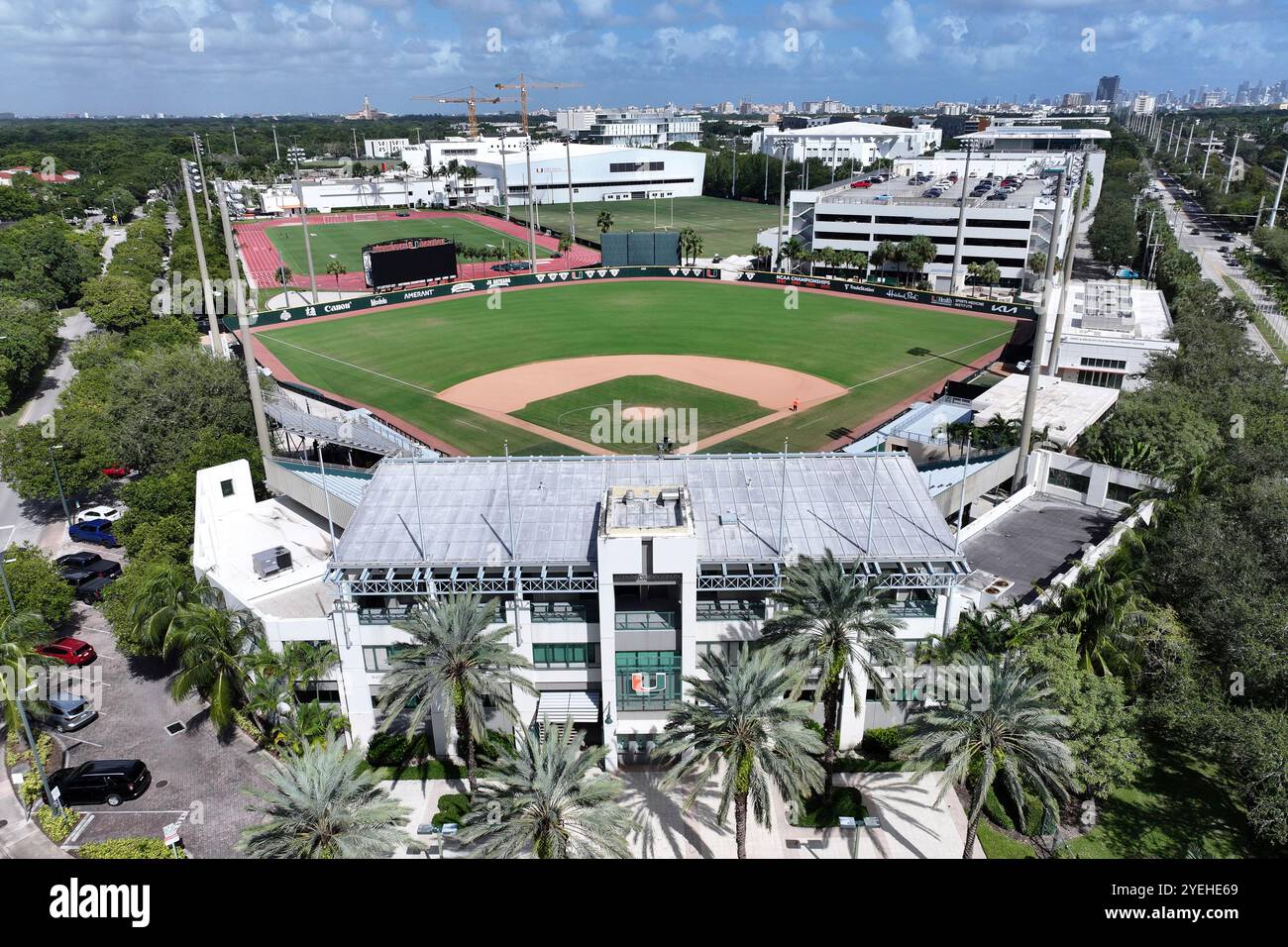 A general overall aerial view of Alex Rodriguez Park at Mark Light ...