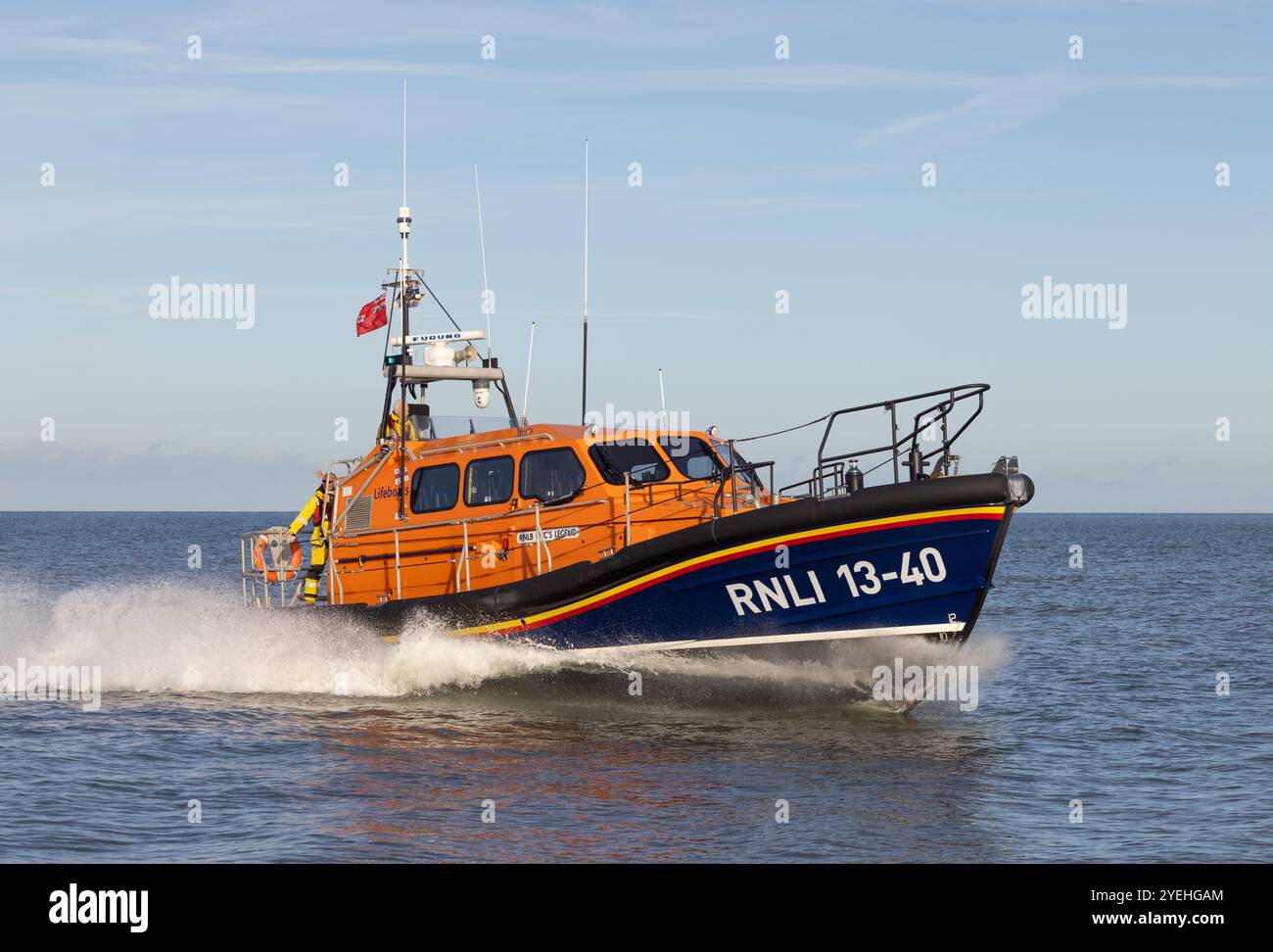 The Shannon Class RNLI relief Lifeboat, Eric's Legend at sea in ...