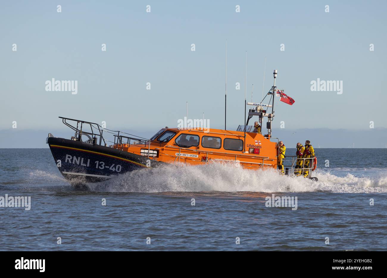 The Shannon Class RNLI relief Lifeboat, Eric's Legend at sea in ...