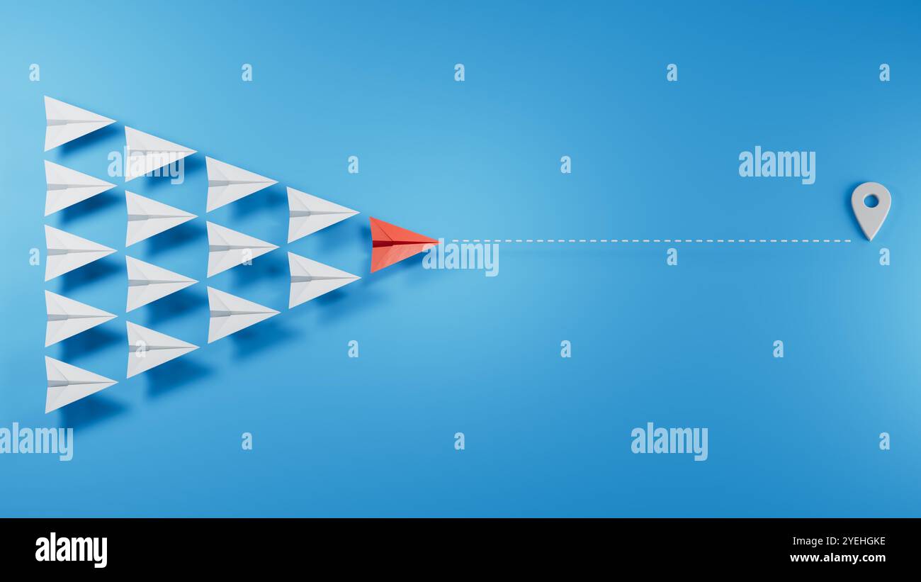 Team leader concept. Business motivation leaderplane metaphor. Paper ...