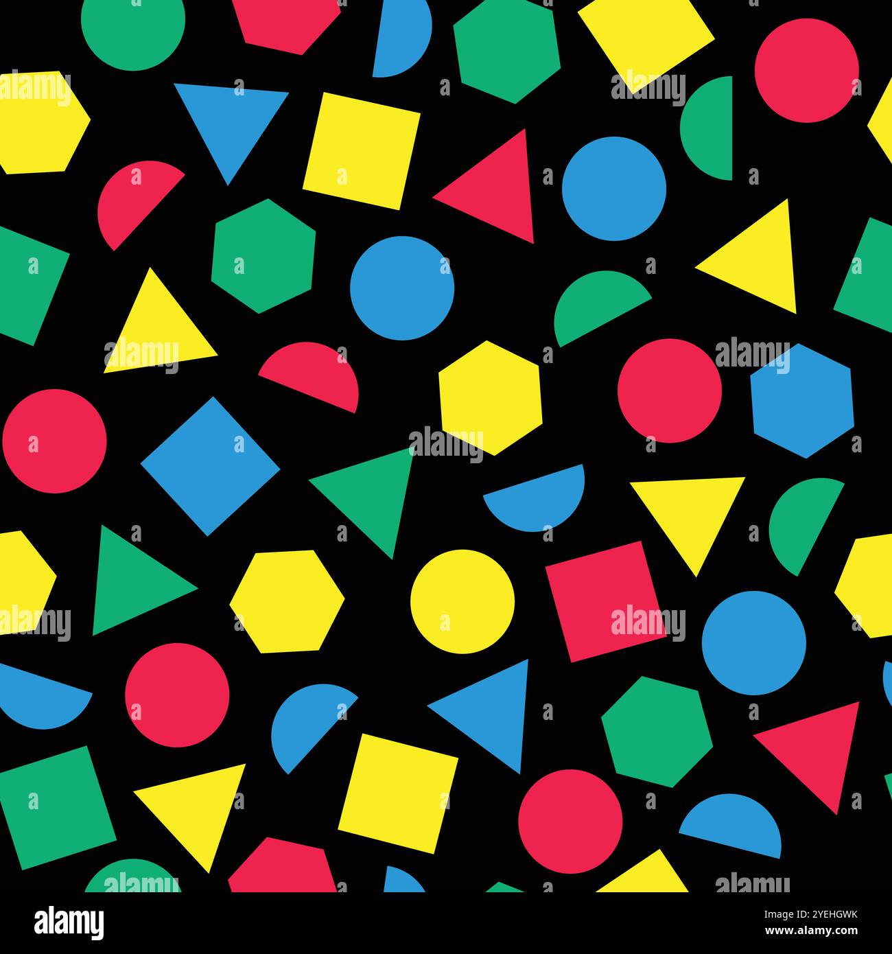 Colorful retro 90s and 80s shapes pattern Stock Vector Image & Art - Alamy