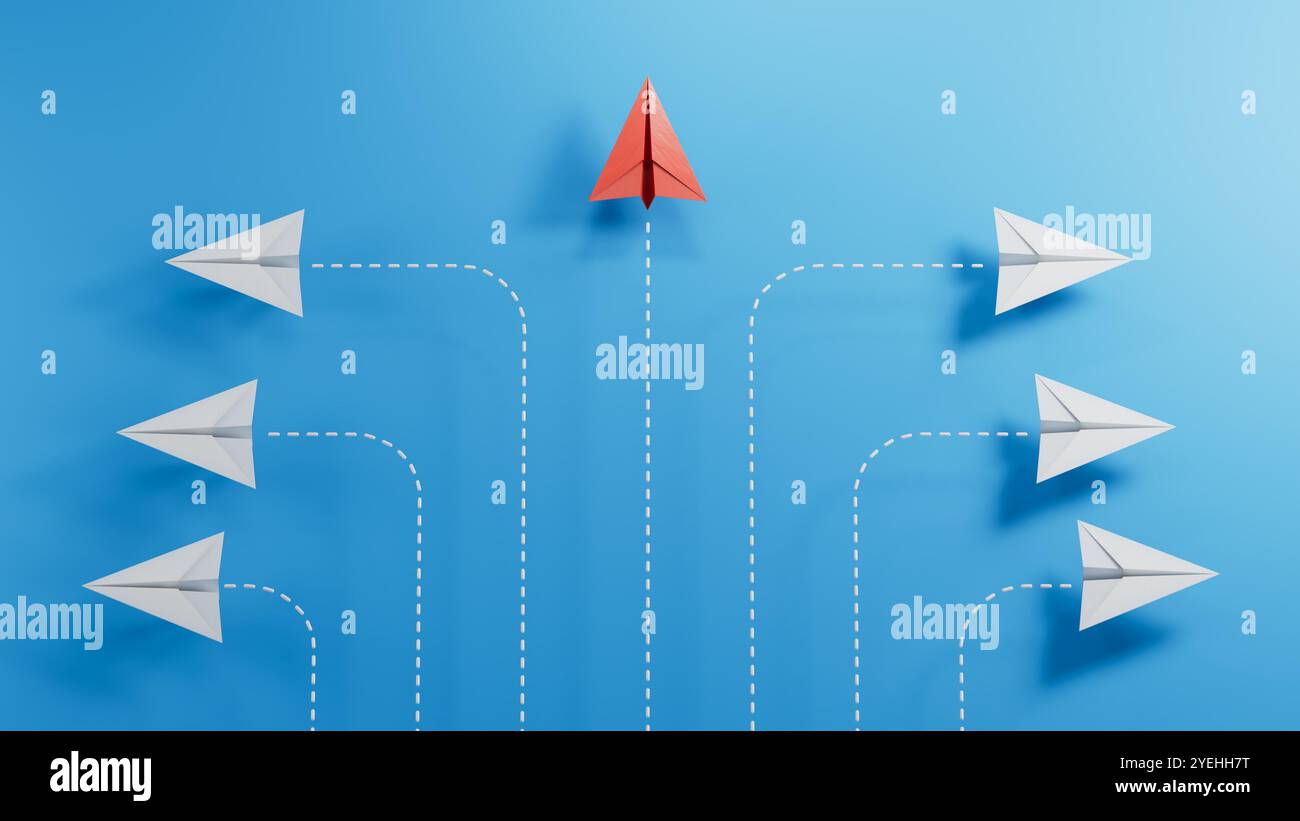 Think different' - individuality concept. Individual and unique leader ...