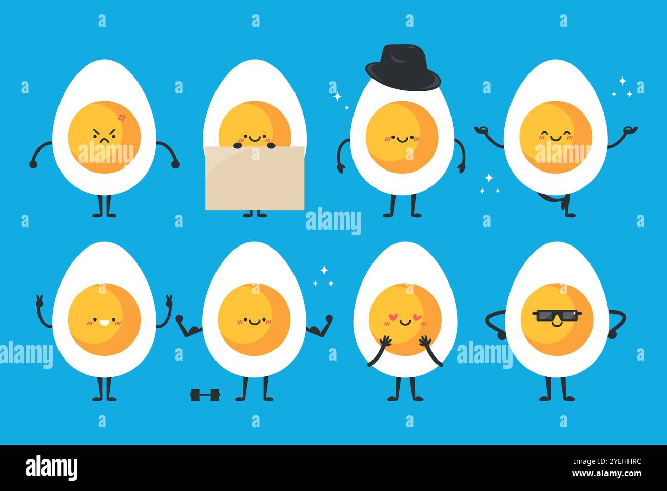 Cheerful egg illustration Stock Vector Images - Alamy