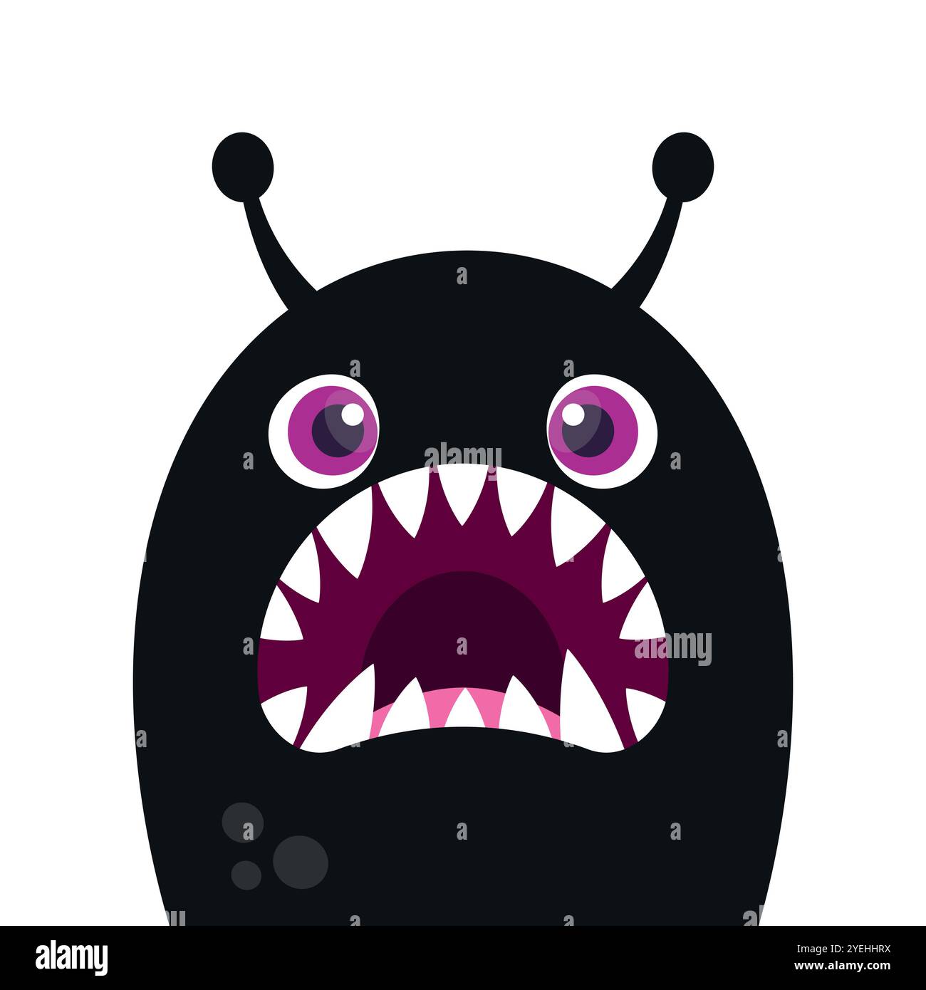Cute cartoon monster slug isolated on white background. Funny monster ...