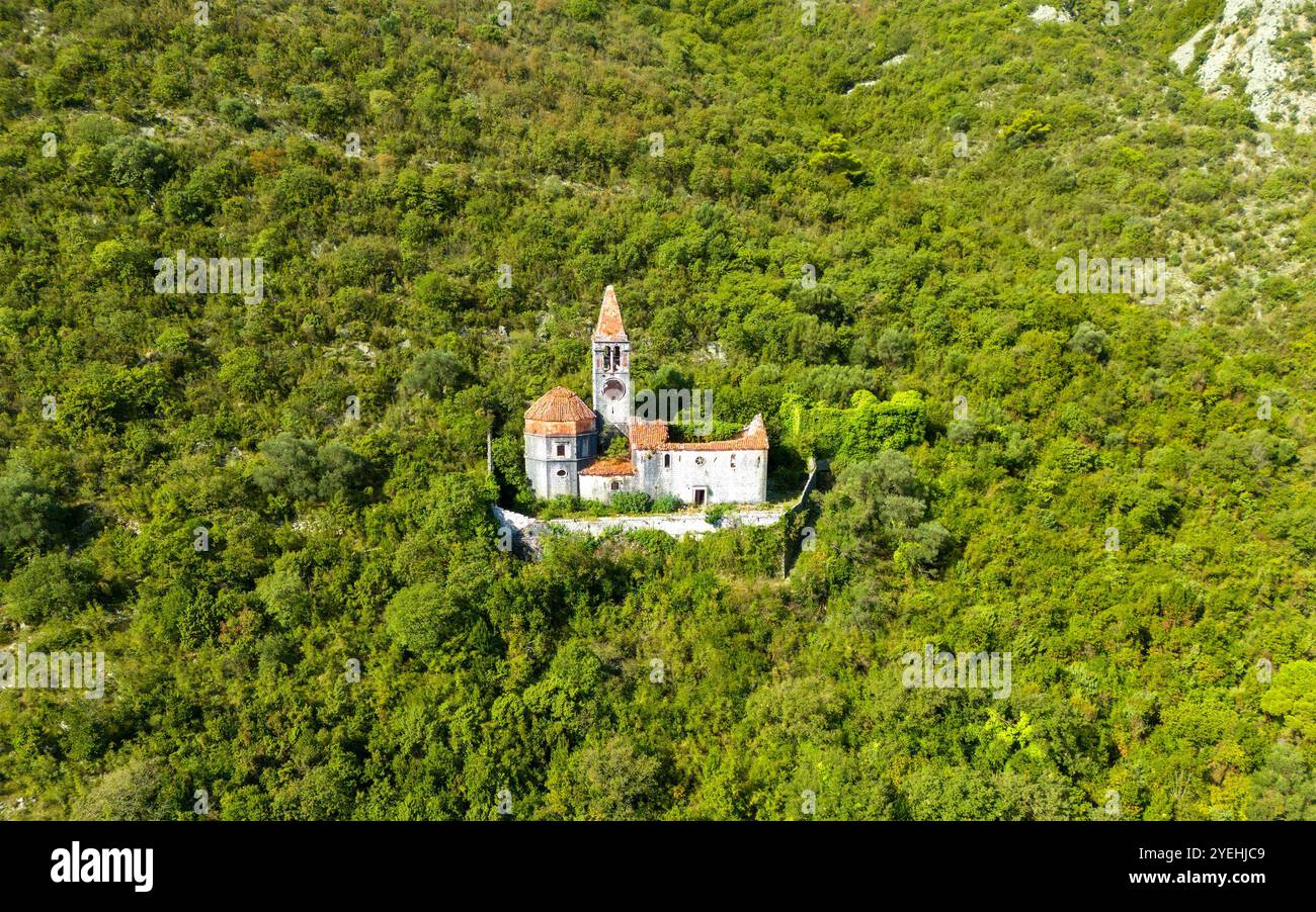 Secluded Ancient Monastery Hidden in a Dense Green Forest Landscape ...