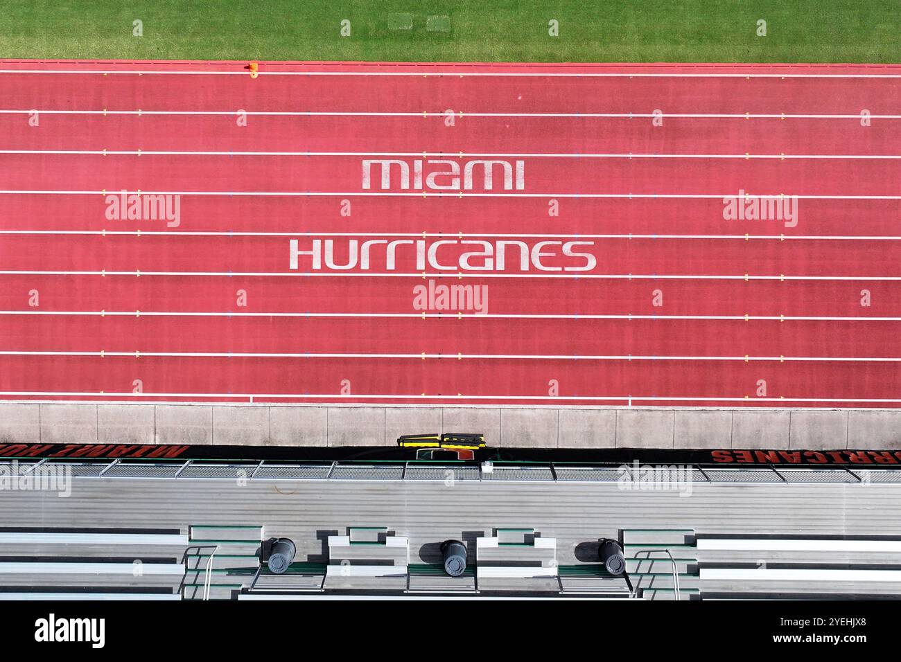 Coral Gables, United States. 30th Oct, 2024. The Miami Hurricanes logo ...