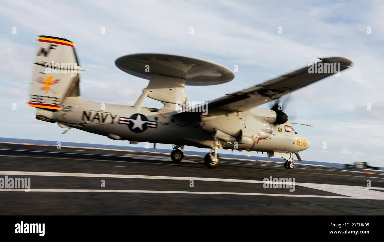 An E-2D Hawkeye, assigned to the Tigertails of Airborne Command and ...