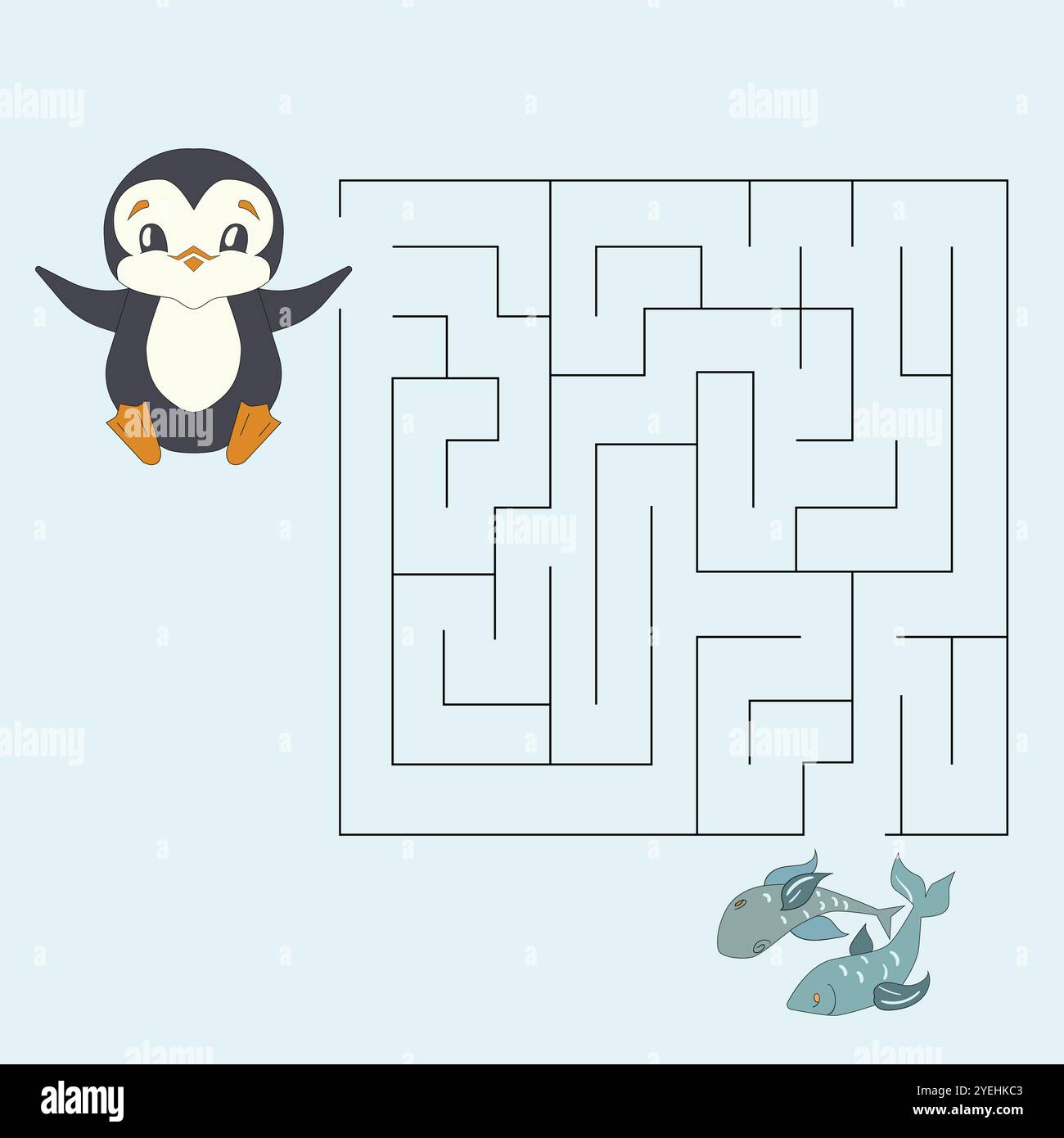 Easy maze puzzle for kids hi-res stock photography and images - Alamy