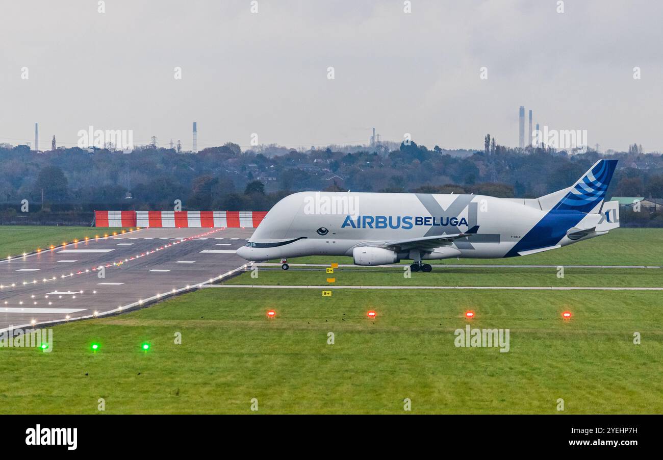 An Airbus BelugaXL A330-743L taxiing out to the runway before departure ...