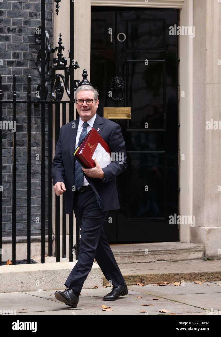 London, UK. 30th Oct, 2024. Sir Keir Starmer, Prime Minister, leaves ...