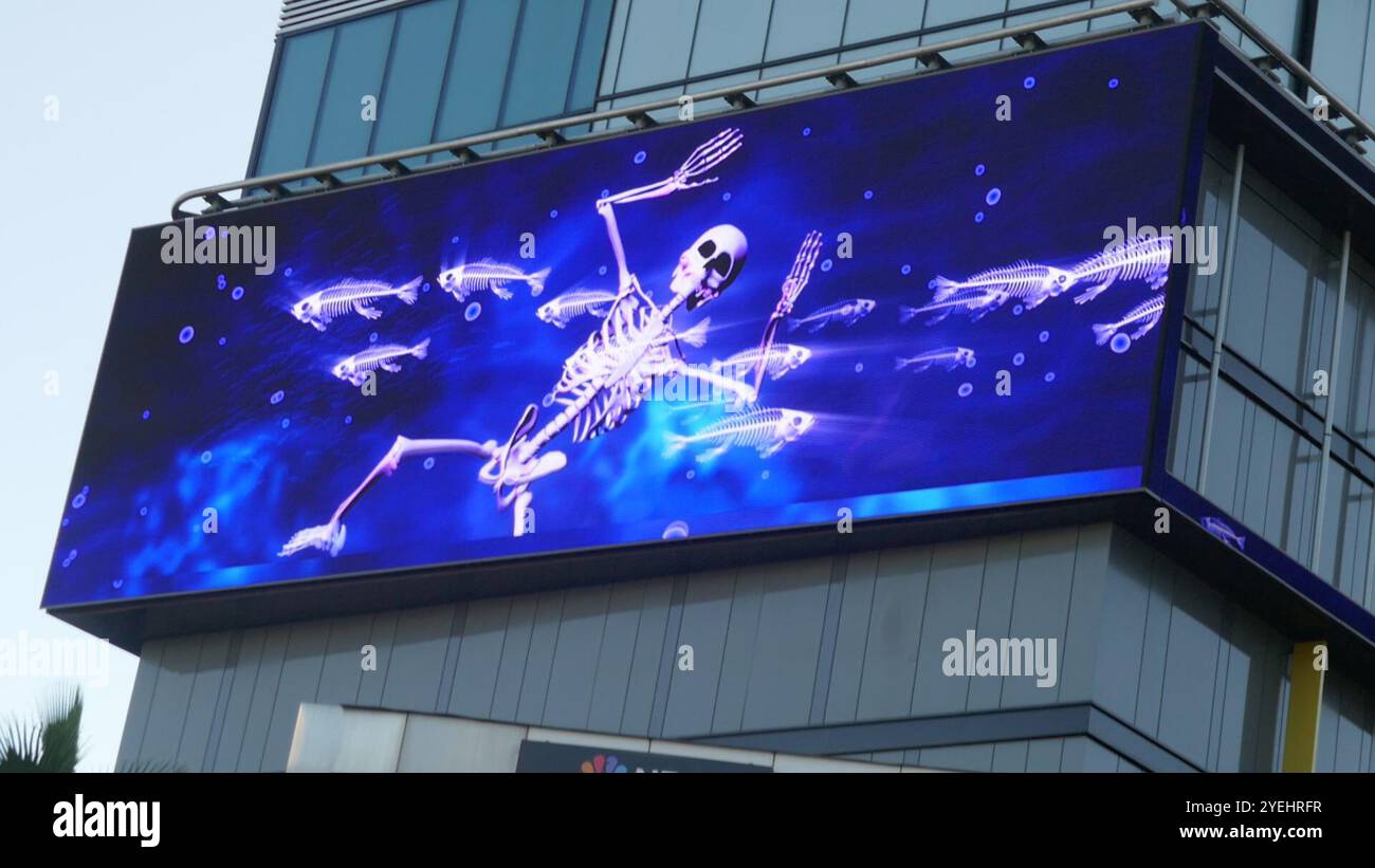 Los Angeles, California, USA 29th October 2024 Halloween Skeleton ...