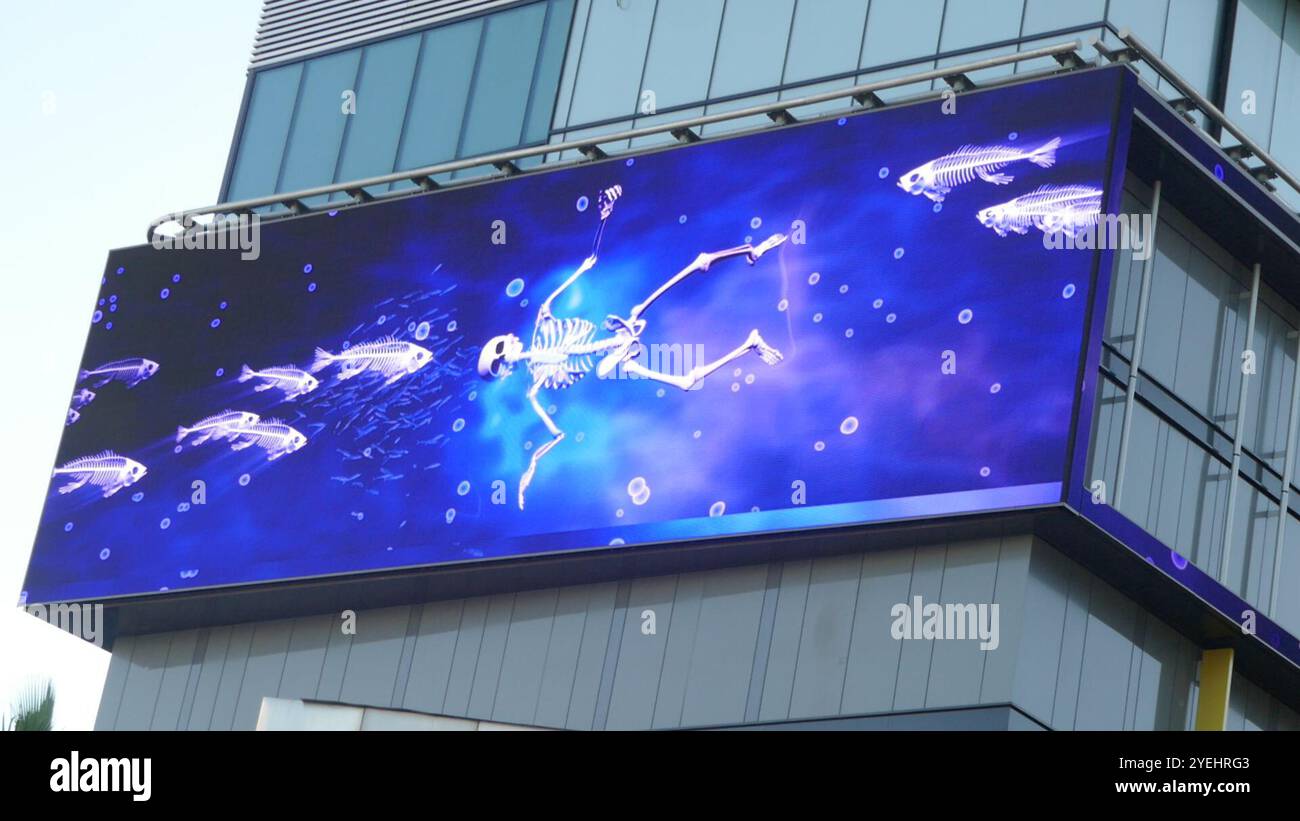 Los Angeles, California, USA 29th October 2024 Halloween Skeleton ...