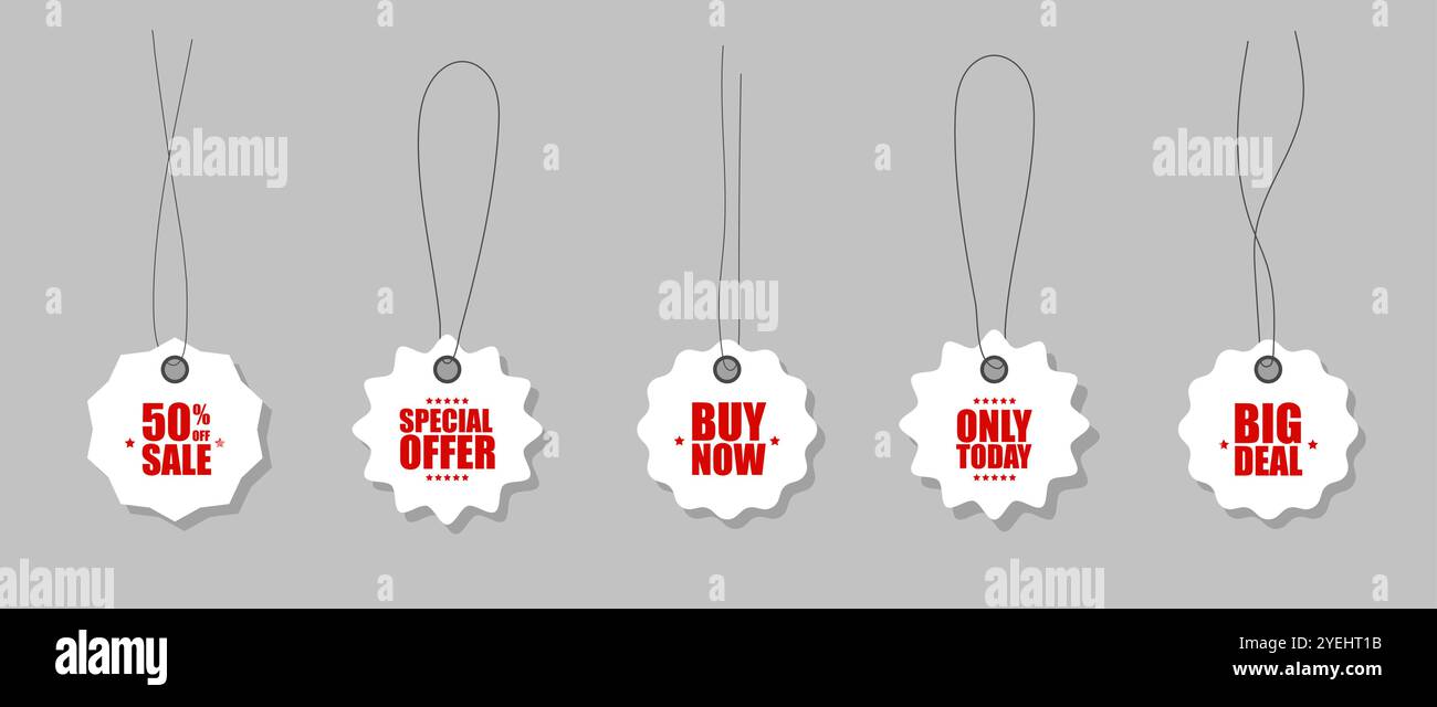 Starburst price. Set of circles with sharp and waves edge. Simple flat ...