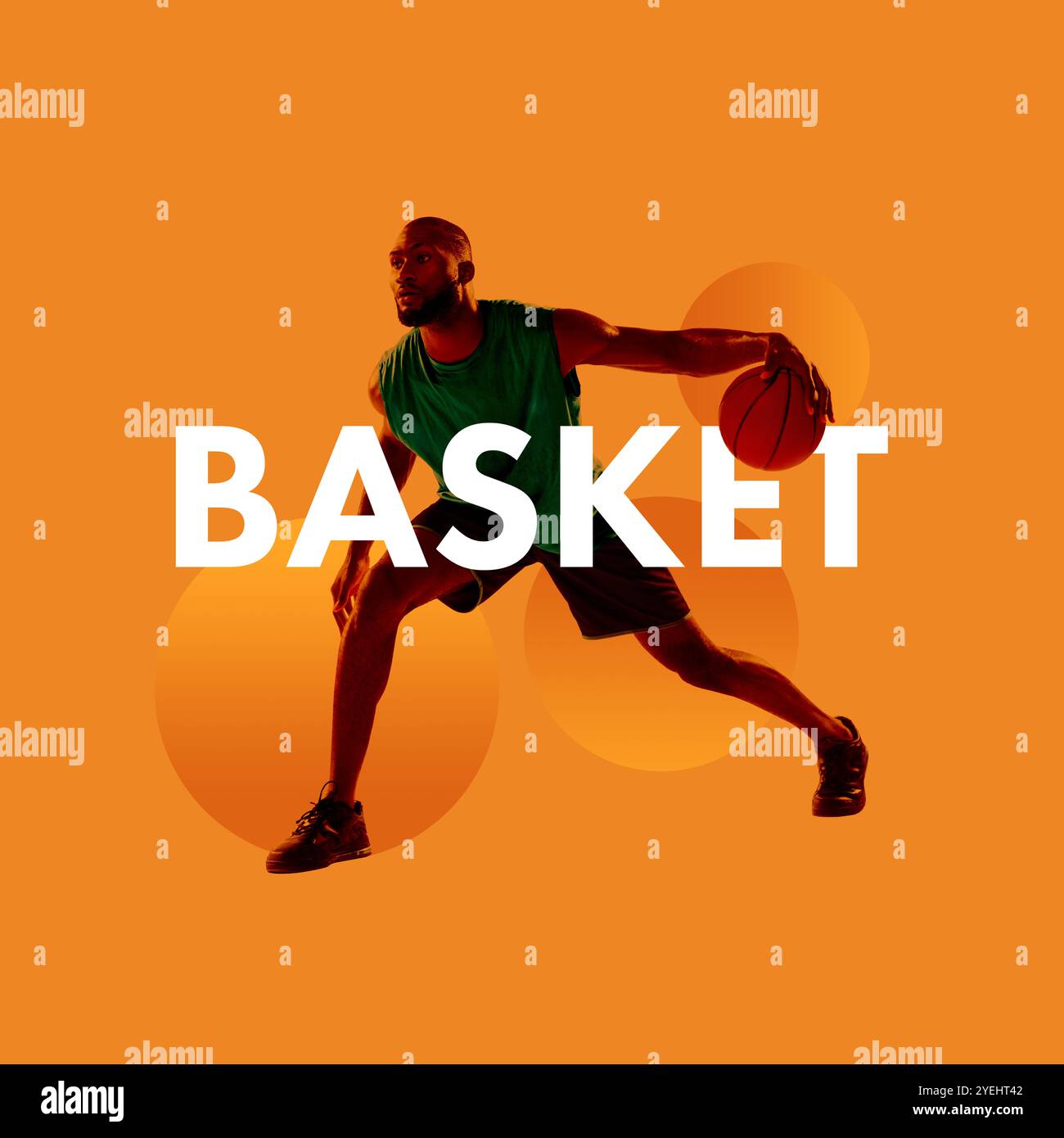 Abstract basketball player dribbling ball hi-res stock photography and ...