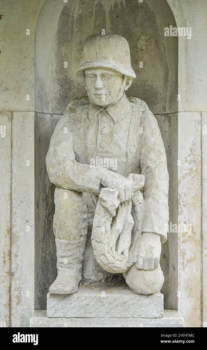 War memorial for dead soldiers in the 1st World War, Linum, Brandenburg ...